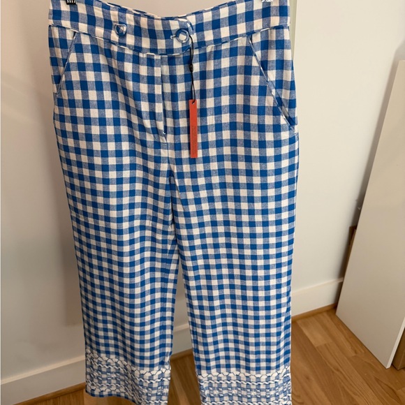 HUNTER BELL | Pants & Jumpsuits | Hunter Bell Blue And White Gingham ...